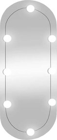 Nástěnné zrcadlo s LED osvětlením 35 x 80 cm sklo oválné 3189162