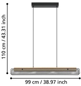 Eglo 900702 - LED RGBW Stmívatelný lustr na lanku KOKOMO-Z LED/34W/230V