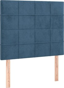 vidaXL Čelo postele s LED 80x5x118/128 cm samet [3122459] Barva: Černá
