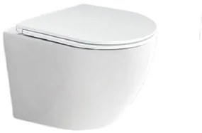 Mereo Keramika - Závěsné WC se sedátkem softclose, rimless, bílá VSD82S