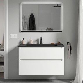 Koupelnová skříňka VIREO 80 cm s umyvadlem z minerálního odlitku BRUXELLES