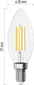 Emos lighting LED žárovka Filament svíčka / E14 / 5,9 W (60 W) / 806 lm / teplá bílá 1525731250