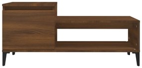 Konferenční stolek hnědý dub 100x50x45 cm kompozitní dřevo - Default Title