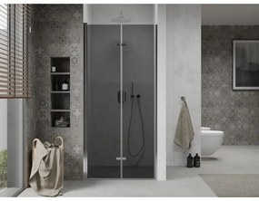 Mexen Lima skládací sprchové dveře 90 cm, Grafitově černá, Chromovaná - 856-090-000-01-40