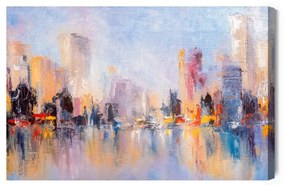 Obraz Abstraktní Panorama Města Nedostatek Nedostatek Plátno Canvas 70x50