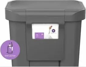 Simplehuman Pedálový odpadkový koš  – 45 l / kapsa na sáčky / obdélník