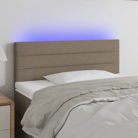 Čelo postele s LED taupe 80 x 5 x 78/88 cm textil 3121730