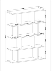 Bílá knihovna 90x127 cm Harmon – Kalune Design