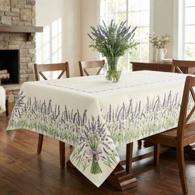 GOBELÍNOVÝ UBRUS LAVENDER 140X180 CM VZOROVANÝ