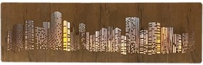 Li-Go "Mrakodrapy" světelný obraz 230V 125x40cm provedení povrchu: dub