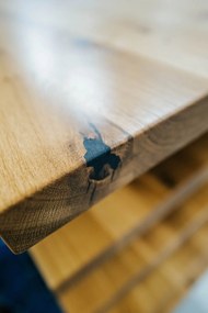 Wuders Pracovní stůl Jobs s masivní dubovou deskou 2100 x 700 mm