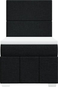 Box spring postel s matrací černá 90x190 cm textil 3291518