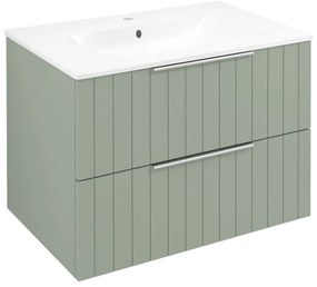 Sapho Cirasa koupelnová skříňka pod umyvadlo 69,8 x 52 x 46 cm verde strip zelená CR701-4444S