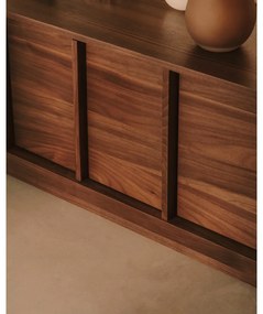 Hnědý TV stolek v dekoru ořechu 200x47x40 cm Onix – Kave Home