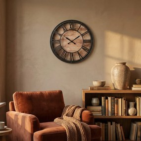 Nástěnné hodiny ARON v industriálním stylu, Ø 39 cm