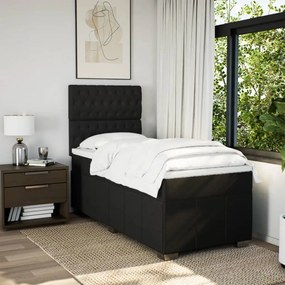 Box spring postel s matrací černá 80 x 200 cm textil 3293804