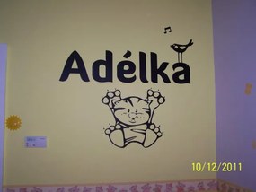 Samolepka Kočička se jménem na přání