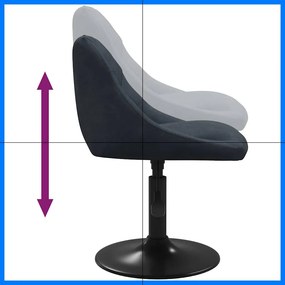 Barová židle tmavě šedá samet 335317