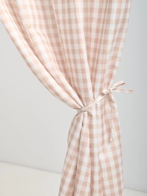 Sinsay - Curtain on tape with check pattern - béžová