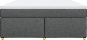 Box spring postel s matrací tmavě šedá 180x200 cm textil 3285395