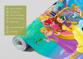 Dětská vliesová fototapeta na zed' Všechny Princezny, Disney | 90 x 202 cm | DFTDNV 5478