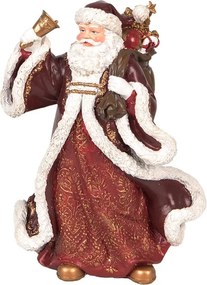 Červená vánoční dekorace Santa Claus s dárky - 15*11*20 cm