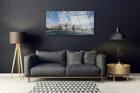 akrylový obraz Město Moře Domy Sydney 100x50 cm