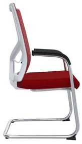 Dalenor Konferenční židle Snow (SET 2 ks), textil, červená