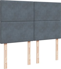 Box spring postel s matrací tmavě šedá 160x200 cm samet 3292377