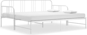 Rám vysouvací postele/pohovky bílý kovový 90 x 200 cm 324753