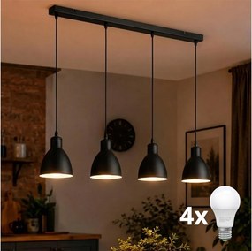 Brilagi - LED Lustr na lanku RIDDY 4xE27/60W/230V černá