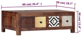 vidaXL Konferenční stolek 90 x 50 x 30 cm masivní sheeshamové dřevo