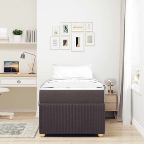 Rám postele Tmavě hnědá 80 x 200 cm textil 3398317