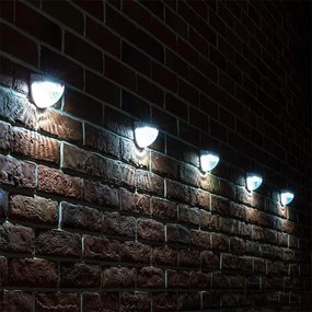 HJ Solární LED půlkruhová  Zahradní nástěnné solární  lampy 2 ks