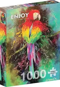 ENJOY Puzzle Barevný papoušek / 1000 dílků / od 14 let