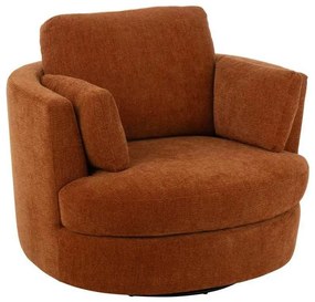Červenooranžové relaxační křeslo Swivel - 100*109*89cm
