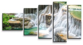 Sablio Obraz - 5-dílný Vodopády - 100x60 cm