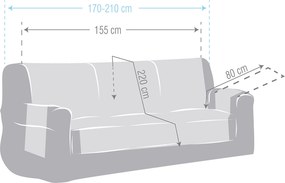 Potah na třímístnou pohovku Universal grey