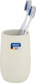 Krémový keramický kelímek na zubní kartáčky Fablo – Wenko