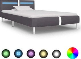 vidaXL Rám postele s LED světlem umělá kůže 90 x 200 cm [280851] Barva: Bílá