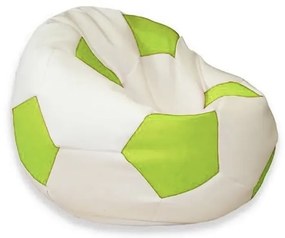 Sedací vak malá bílo limetková fotbalový míč TiaHome