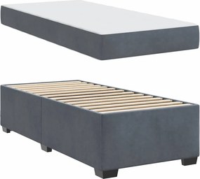 Rám postele s matrací Tmavě šedá 80 x 200 cm textil 3399255