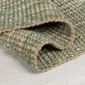 Kusový koberec Mottle Jute Ombre Green, 60x110, zelená, chodba / predsieň, Flair Rugs
