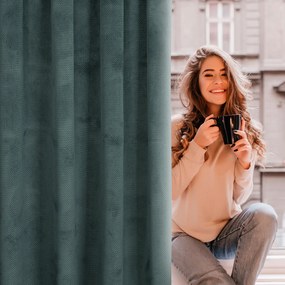 ZATEMŇOVACÍ ZÁVĚS NA PÁSCE ELIZA 140X300 CM TMAVĚMÁTOVÁ