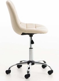 Kancelářská židle Emil umělá kůže – krémová