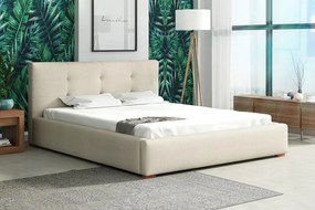 ZET, NOCETO 200x200 elegantní čalouněná postel s prošitím