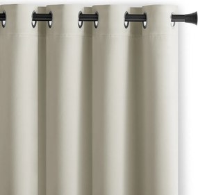 Závěs AmeliaHome Blackout s průchodkami 140x245 cm krémový
