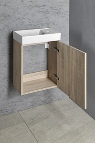 Aqualine ZOJA skříňka s keramickým umyvadlem 40 x 22 cm dub hnědá 51049DP-02