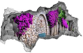 Wallmuralia Fototapeta díra na zeď 3D Romantické uličky 95x73 cm