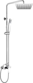 Mereo Mereo, Nástěnná sprchová baterie Viana 150mm se sprch.soupravou,ruční a talíř.sprchou slim 200x200mm, CBE60104SD